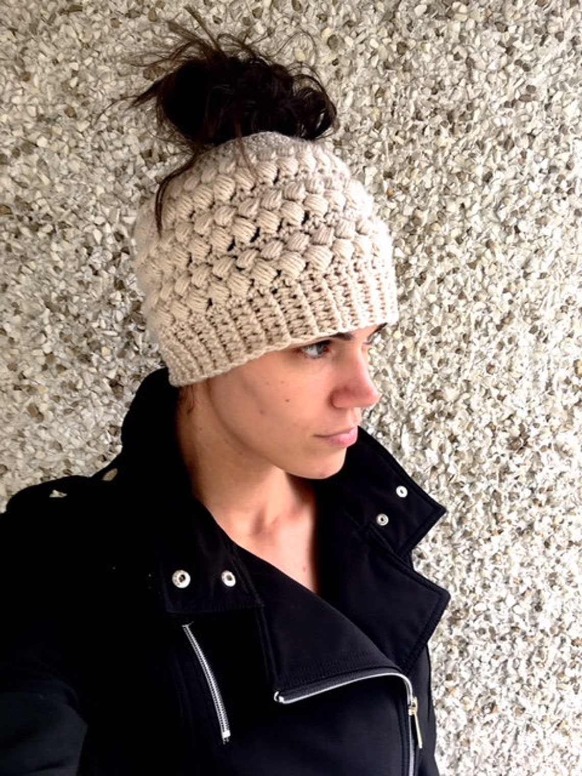 CROCHET PATTERN, Messy Bun, Bun Hat, Bun Beanie, Crochet Messy, Bun ...