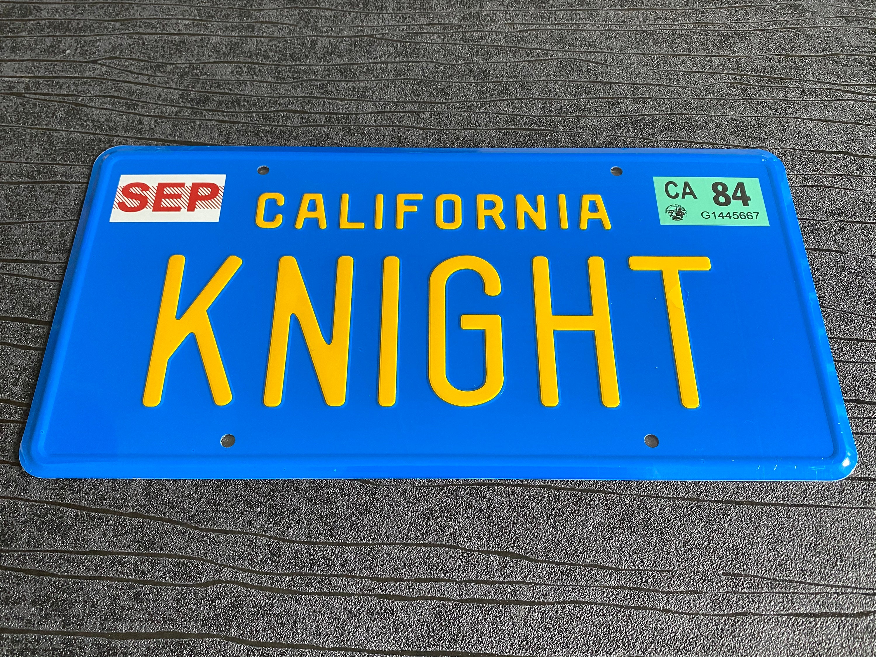 Knight Rider Trans Am Prop License Plate Embossed/stamped on - Etsy