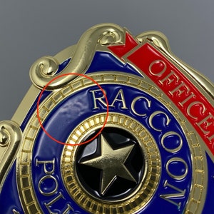Raccoon City R.P.D. Red Banner Metal Costume/cosplay Badge (66mm X 63mm ...