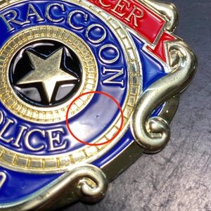 Raccoon City R.P.D. Red Banner Metal Costume/cosplay Badge (66mm X 63mm ...