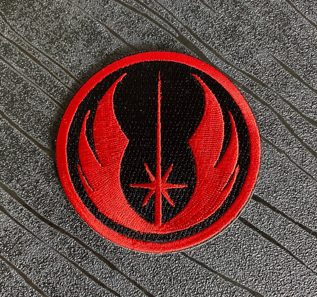 Jedi Order Embroidered Iron on Patch (75mm) in Red and Black - Etsy