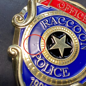 Raccoon City R.P.D. Red Banner Metal Costume/cosplay Badge (66mm X 63mm ...