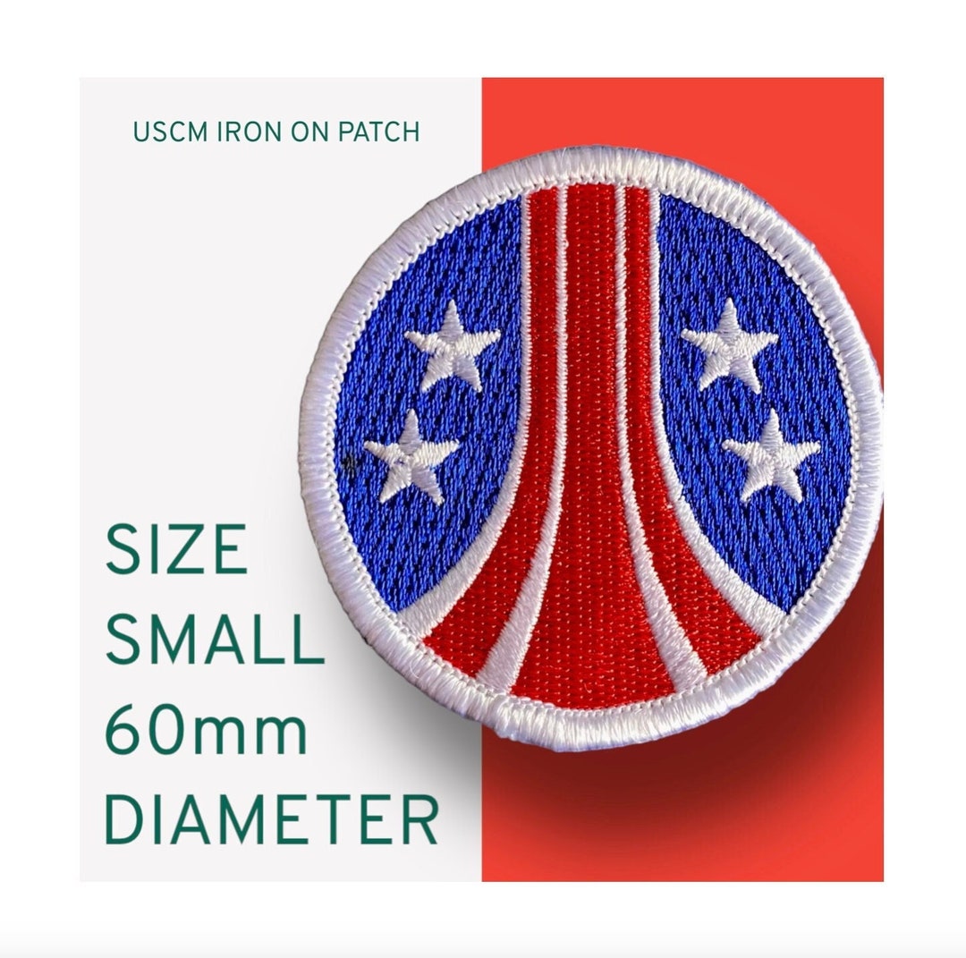Aliens Stars and Bars USCM US Colonial Marines Logo Iron on Patch. Size ...