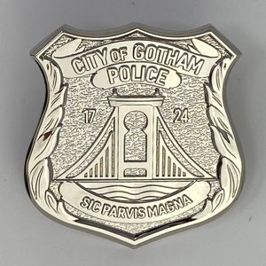 GCPD City of Gotham Metal Costume/cosplay Badge With Vertical Pin ...