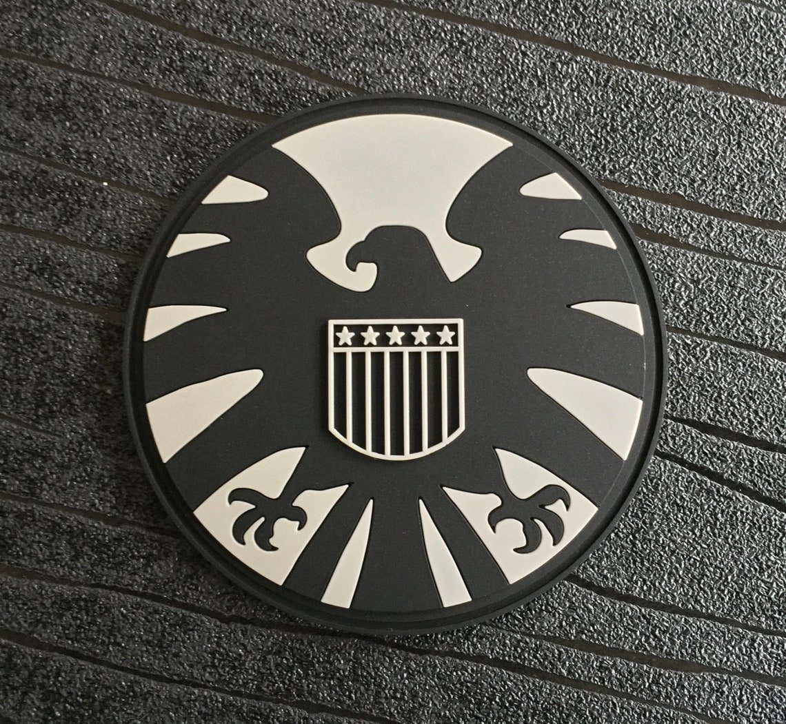 Avengers S.H.I.E.L.D Iron Man 2 Black Widow SHIELD 3D PVC Sew - Etsy