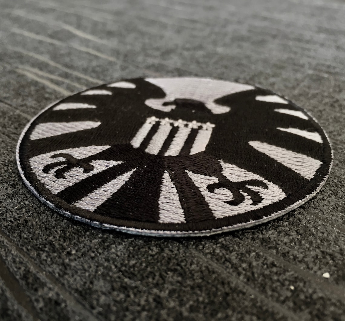 Avengers S.H.I.E.L.D Captain Marvel SHIELD Embroidered Iron on | Etsy