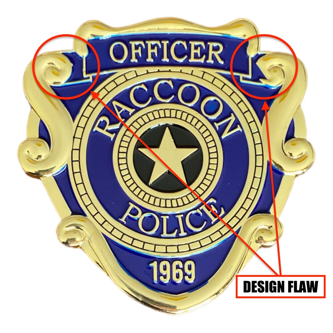 Raccoon City RPD Metal Badge With Pin Fixture: Price Reduced Due to ...