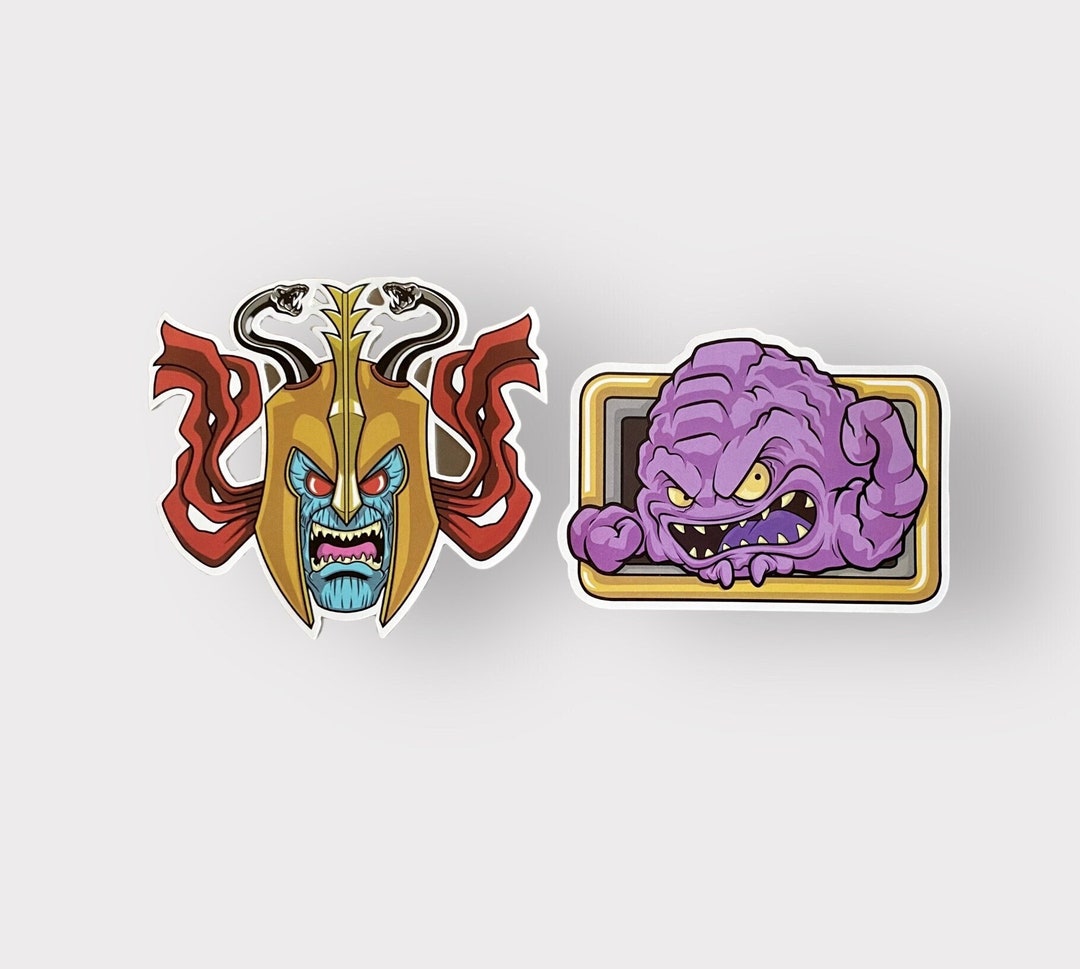 Evil Bad Guy Villains Mumm- Ra and Krang Fun Cartoon Sticker 2 Pack ...