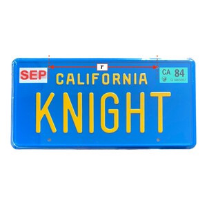 Knight Rider Trans Am Prop License Plate Embossed/stamped on Aluminium ...