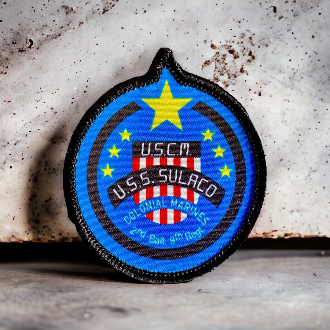 Aliens USS Sulaco US Colonial Marines Iron on Printed Patch. Size 85mm ...