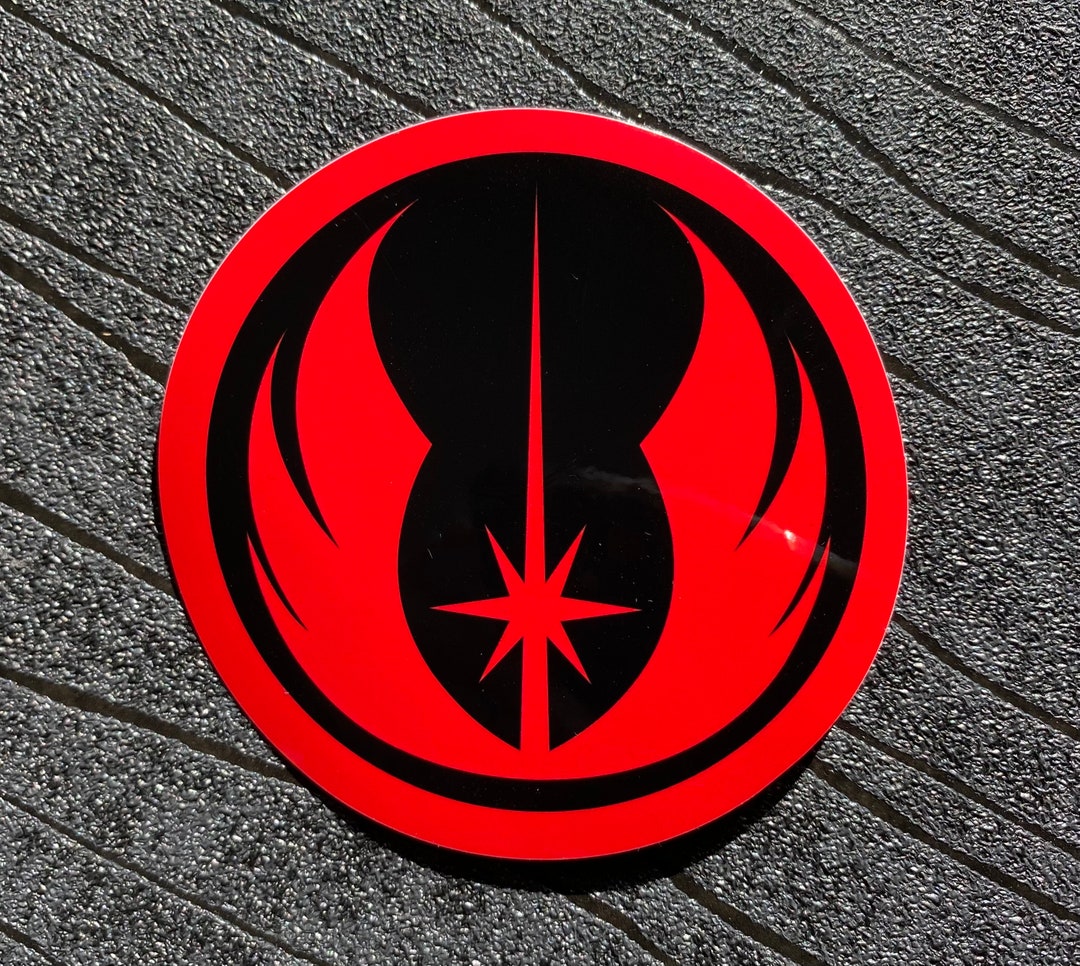Jedi Order Sticker Waterproof and UV Resistant PVC Sticker Colour Red ...
