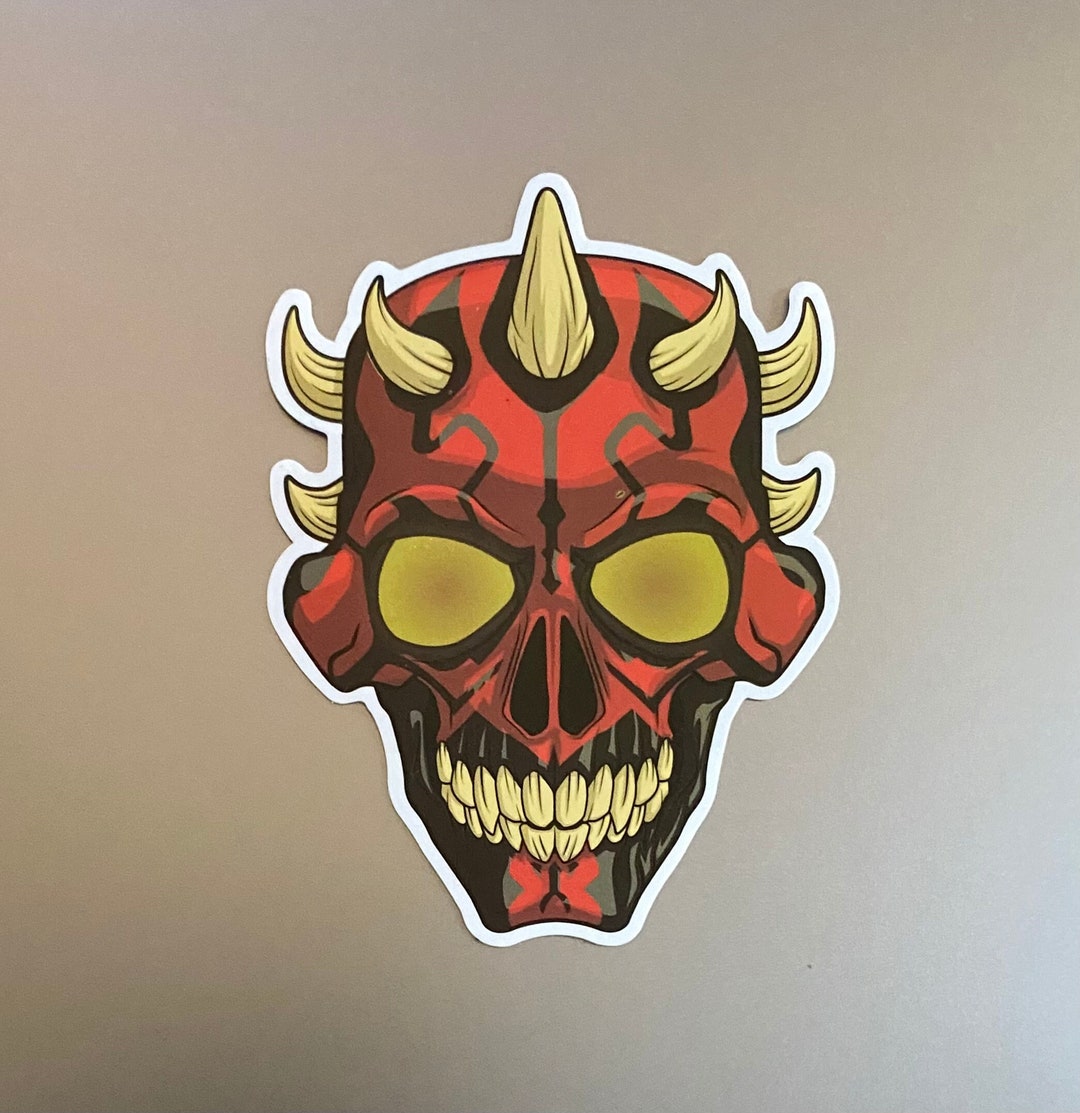 Darth Maul Galactic Empire Skull Cartoon Sticker. Waterproof and UV ...