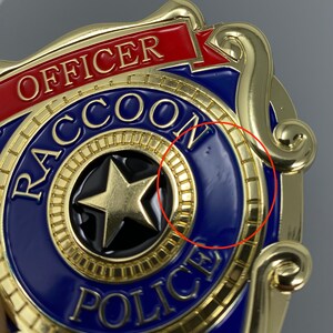 Raccoon City R.P.D. Red Banner Metal Costume/cosplay Badge (66mm X 63mm ...