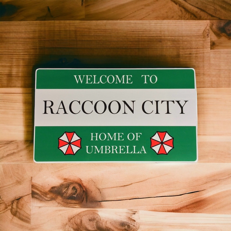 Raccoon City RPD Home of Umbrella Corporation Aluminium Road Sign ...