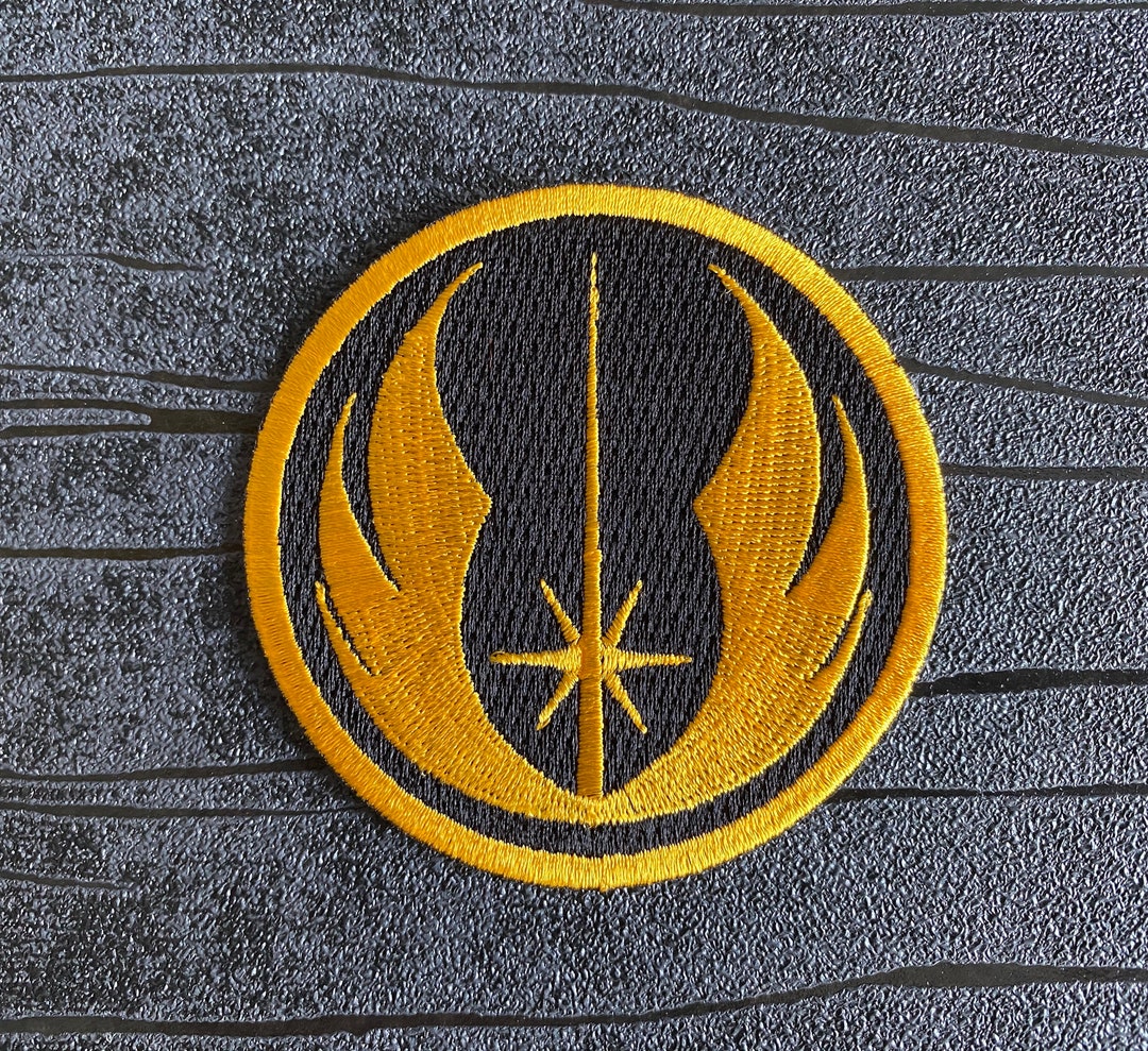 Jedi Order Embroidered Iron on Patch (75mm) in Gold and Black - Etsy