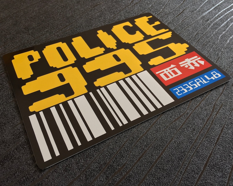 Blade Runner Police 995 Police Spinner Prop License Plate 200mm X 150mm ...