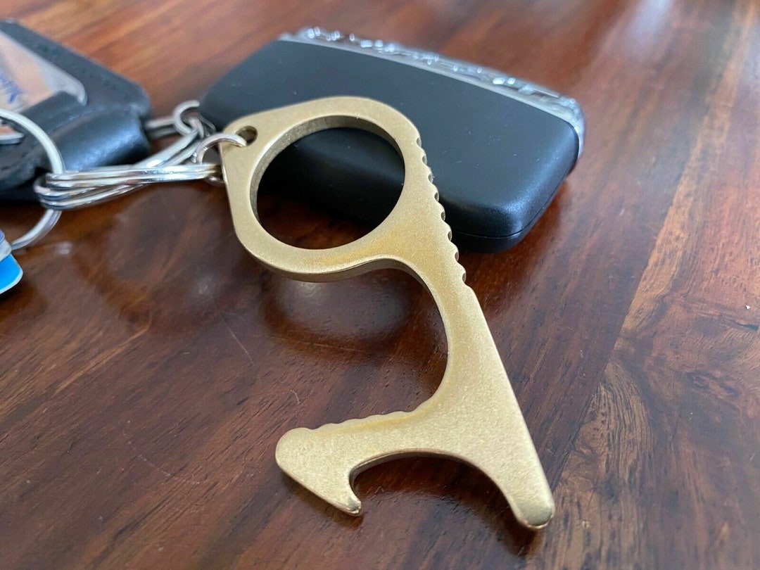 Non Contact Non Touch Keychain Keyring Made From Brass (H65 Copper + 35 ...