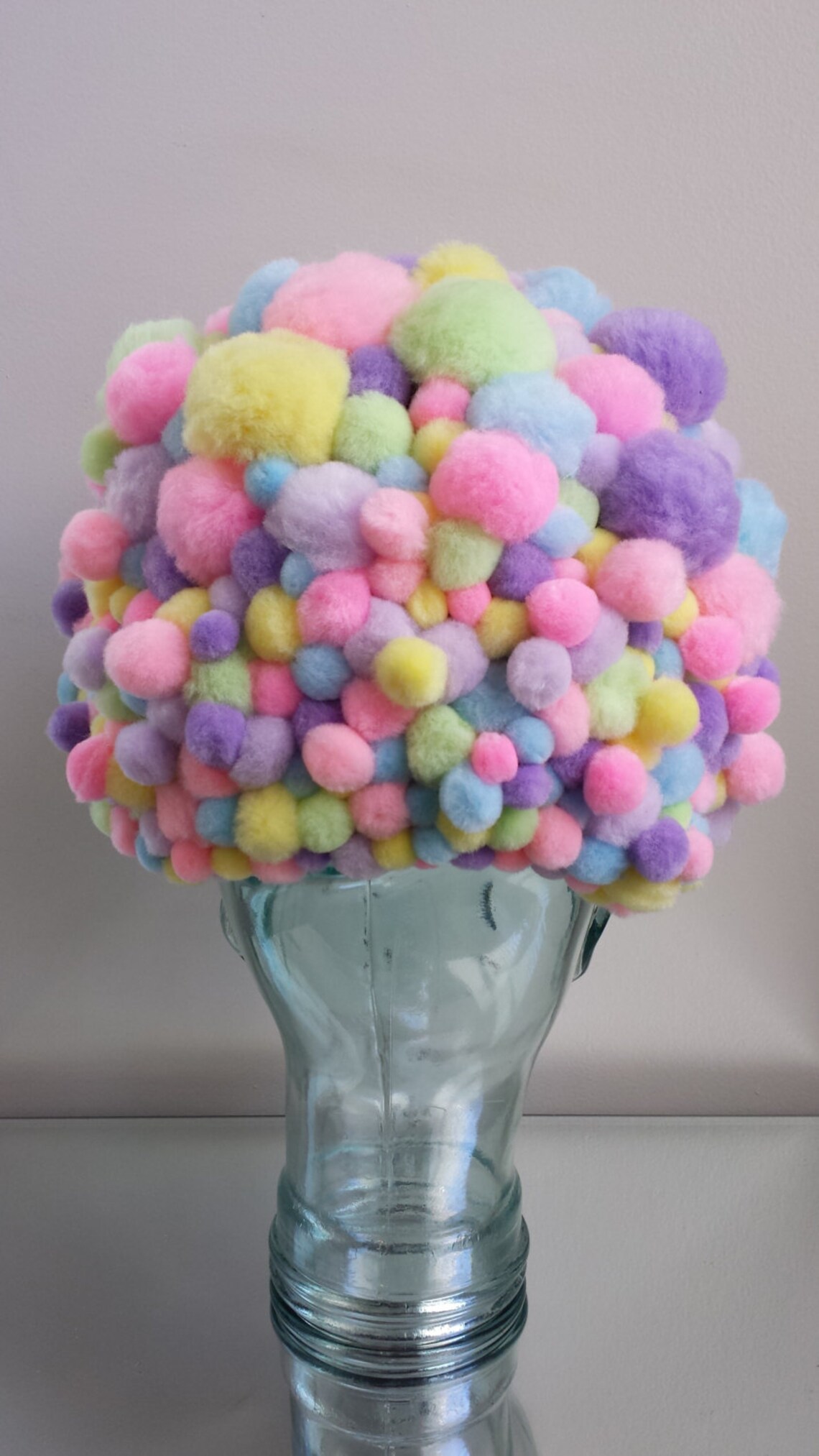 Cotton Candy Poof-- Pastel Pom Pom Skate/bike Helmet by Seesparks ...