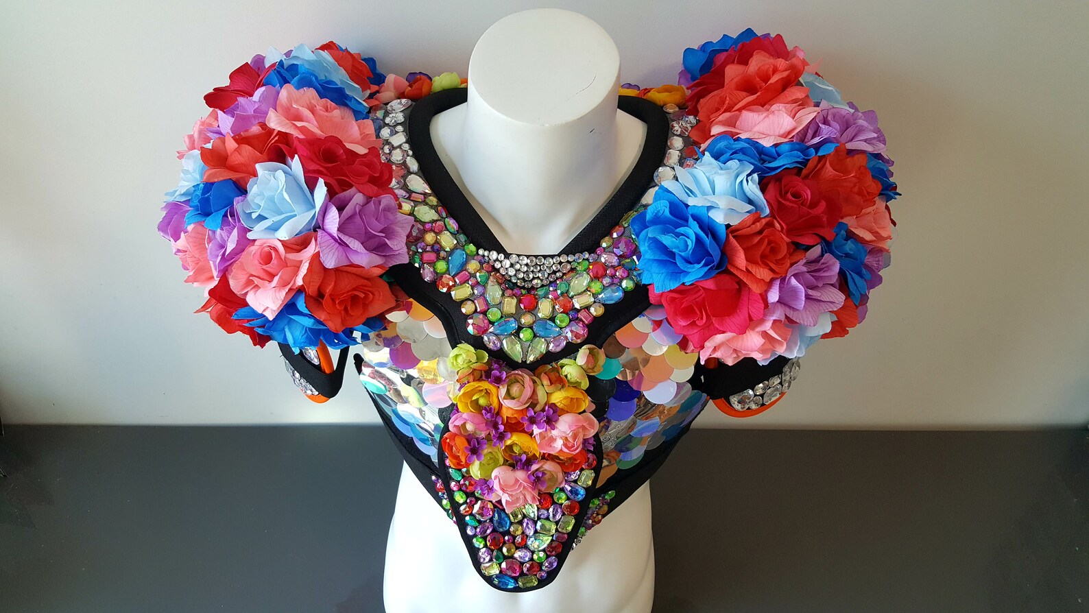 Floral Shoulder Armor, Flower Armor, Floral Chestpiece, Burning Man ...