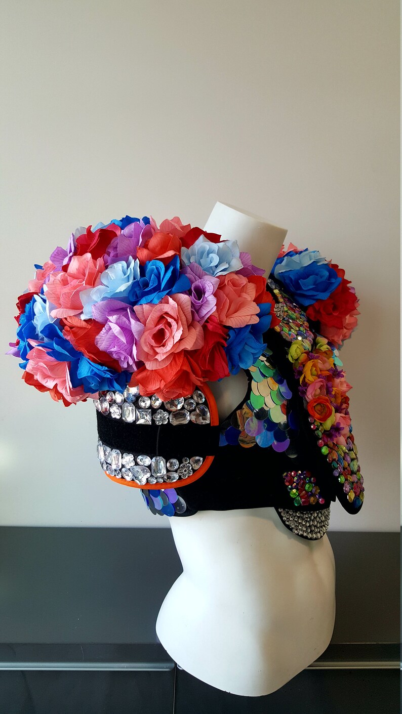 Floral Shoulder Armor, Flower Armor, Floral Chestpiece, Burning Man ...