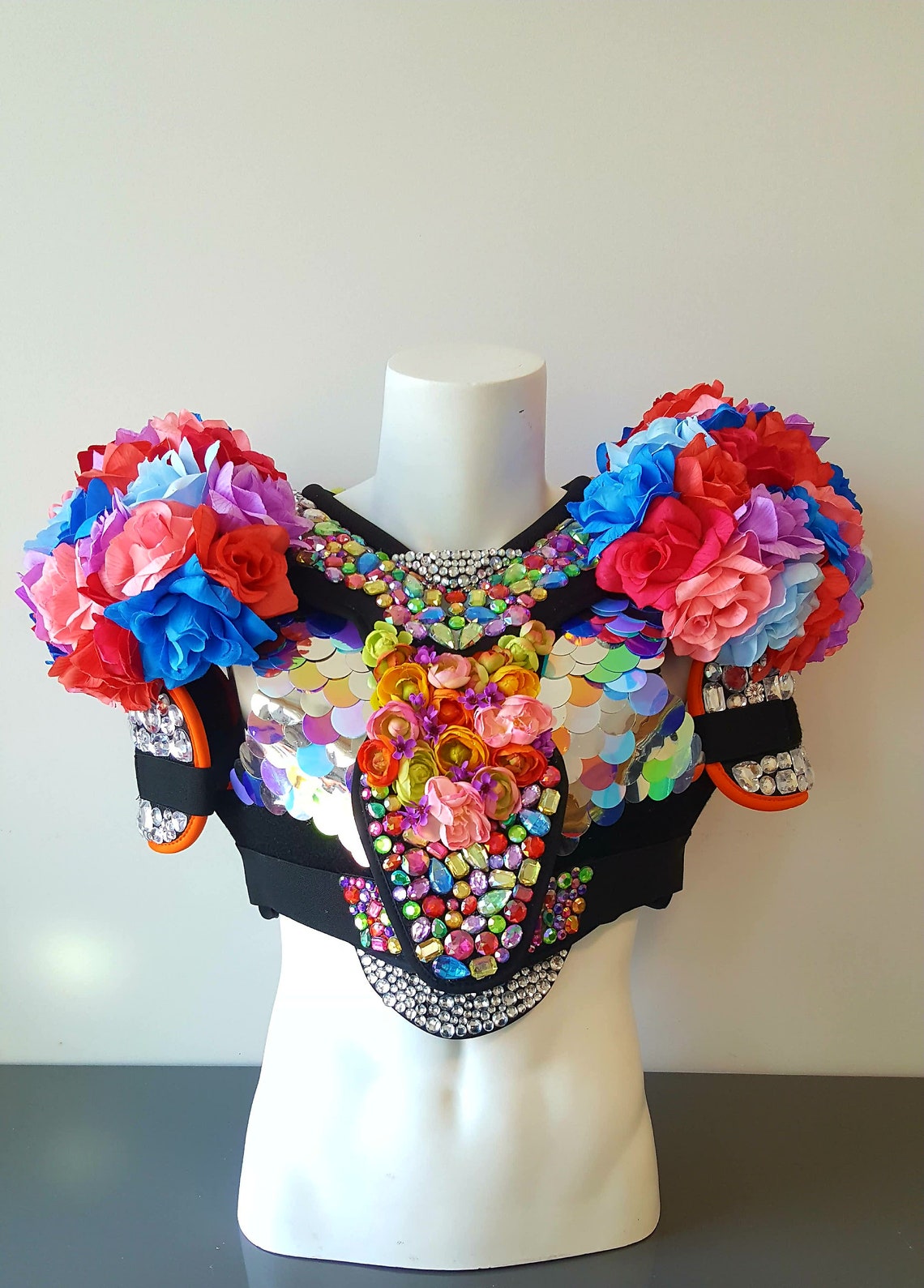Floral Shoulder Armor, Flower Armor, Floral Chestpiece, Burning Man ...