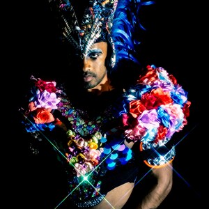 Floral Shoulder Armor, Flower Armor, Floral Chestpiece, Burning Man ...