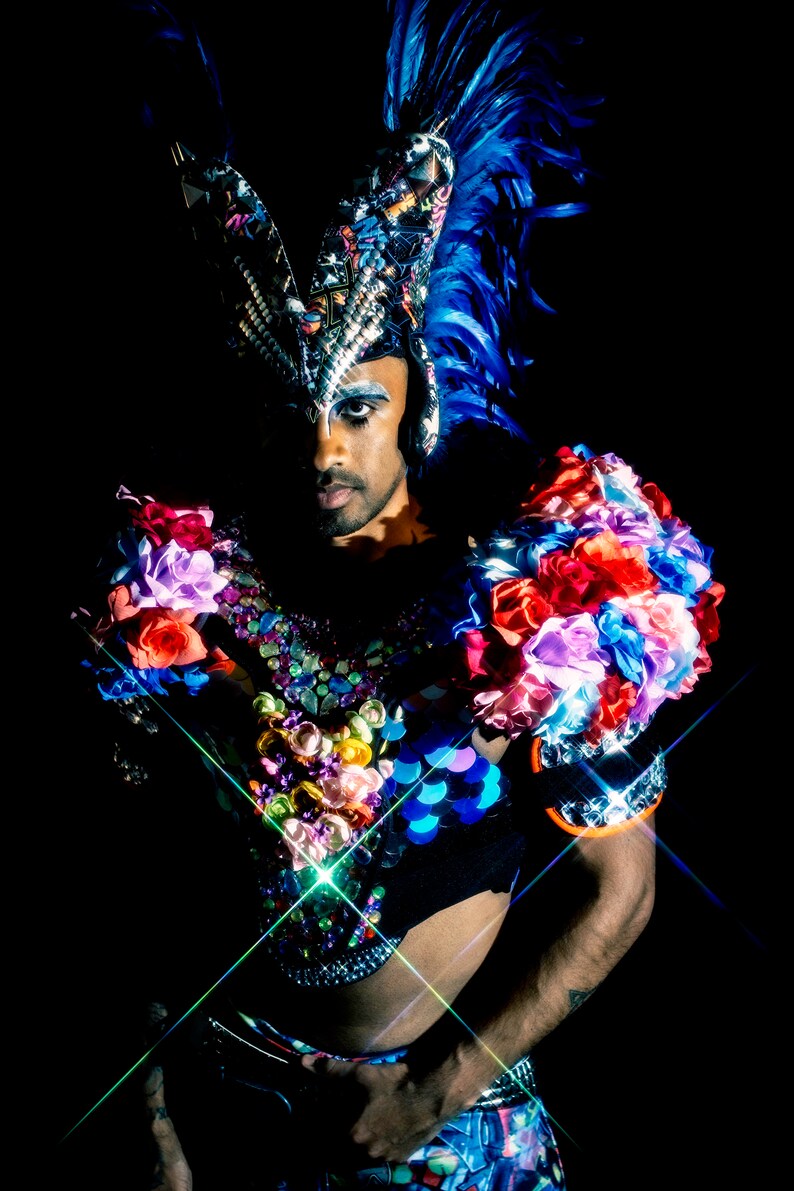 Floral Shoulder Armor, Flower Armor, Floral Chestpiece, Burning Man ...