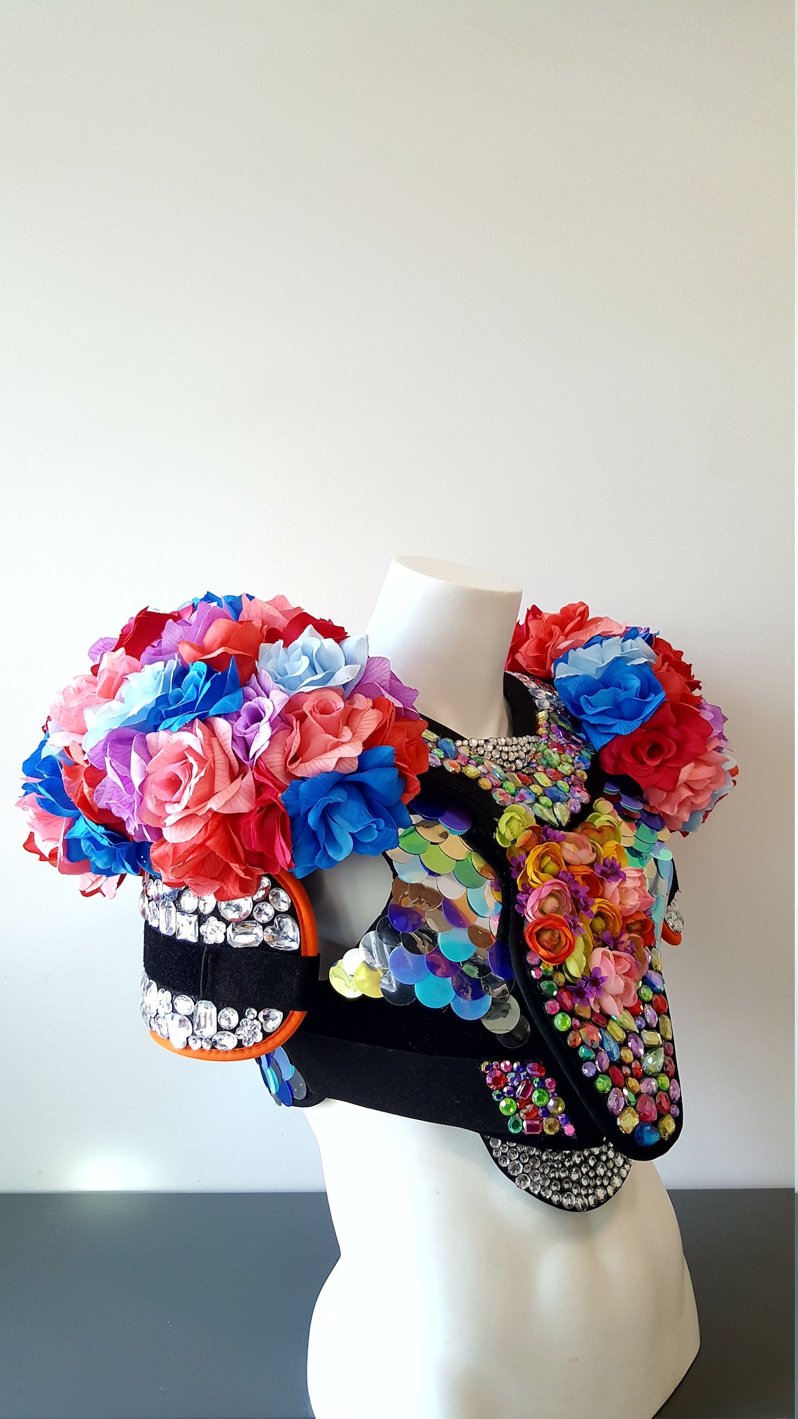 Floral Shoulder Armor, Flower Armor, Floral Chestpiece, Burning Man ...