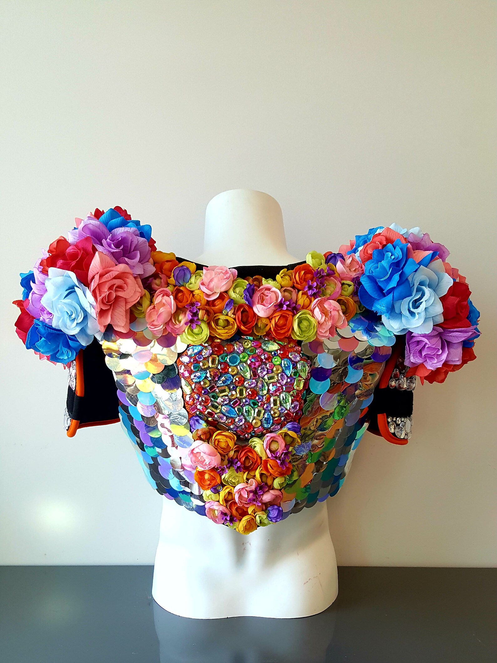 Floral Shoulder Armor, Flower Armor, Floral Chestpiece, Burning Man ...