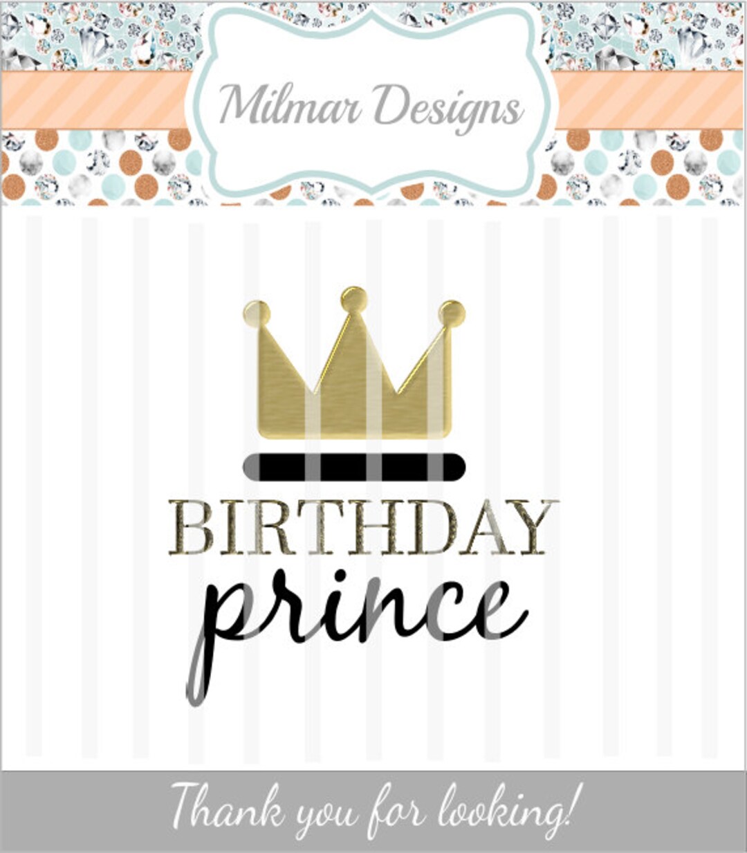 Birthday Prince ~ SVG File- Htv, Decal, DIY, Vinyl Cutters, Design ...
