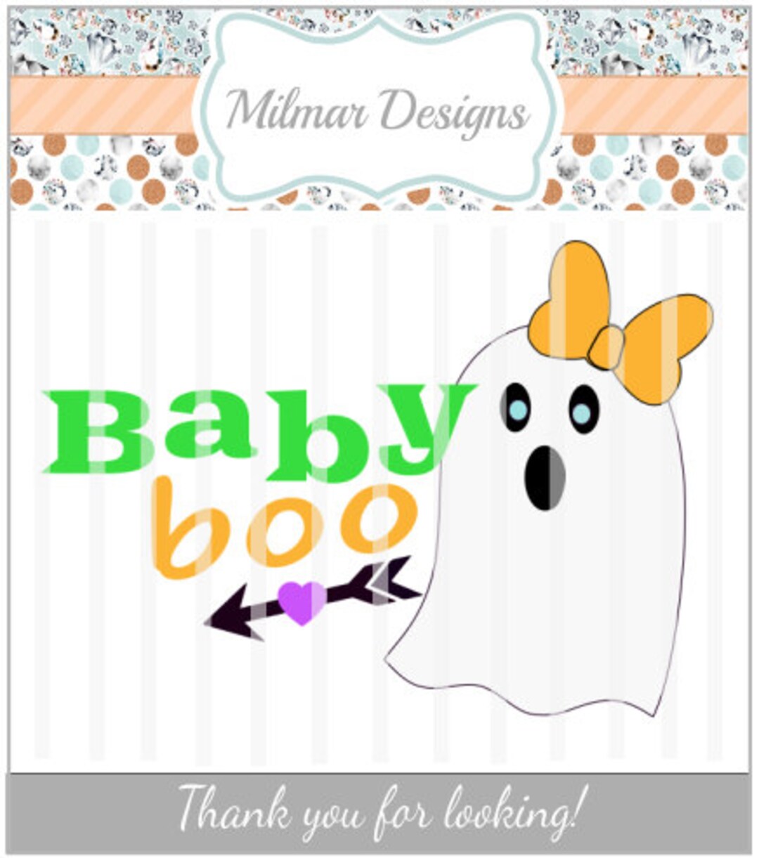 Halloween - Baby Boo - Girl ~ SVG and Png Files- HTV, Decal, DIY, Vinyl ...