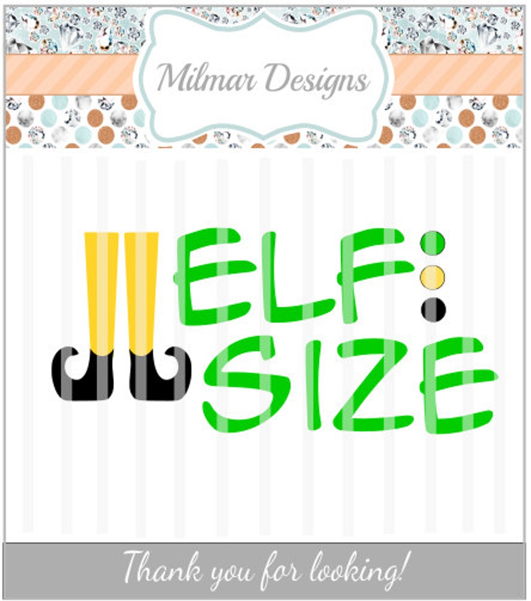 Elf Size Buddy the Elf Hat SVG File HTV, Decal, DIY, Vinyl Cutters ...