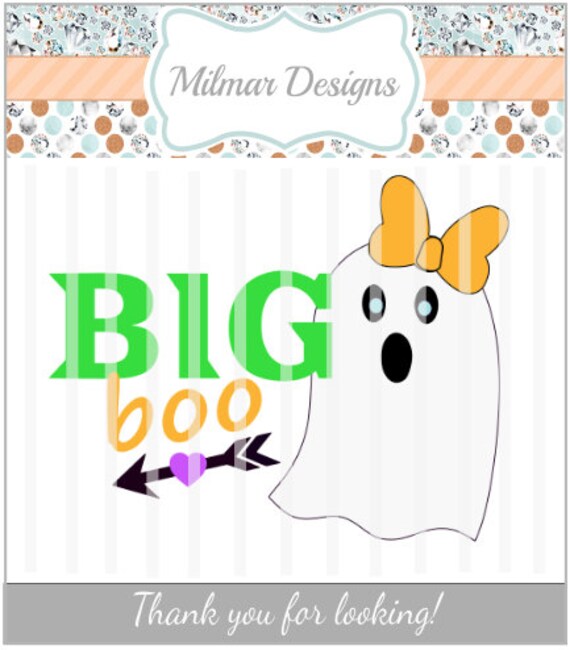 Halloween Big Boo Girl SVG and Png Files HTV Decal - Etsy New Zealand