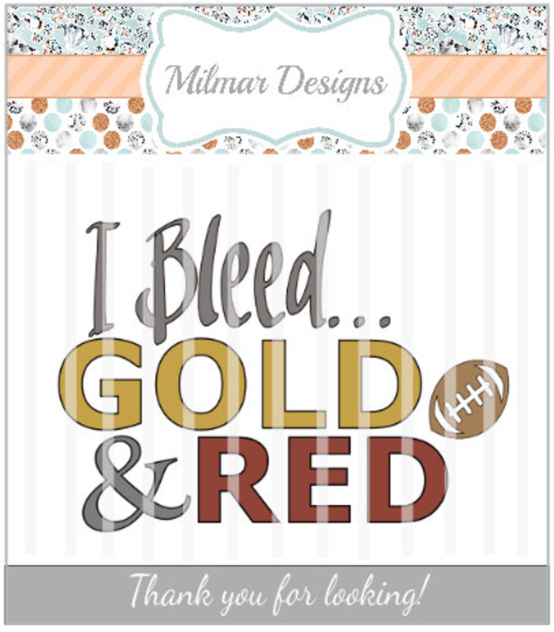 I Bleed Gold and Red ~ SVG File - HTV, Decal, DIY, Vinyl Cutters ...