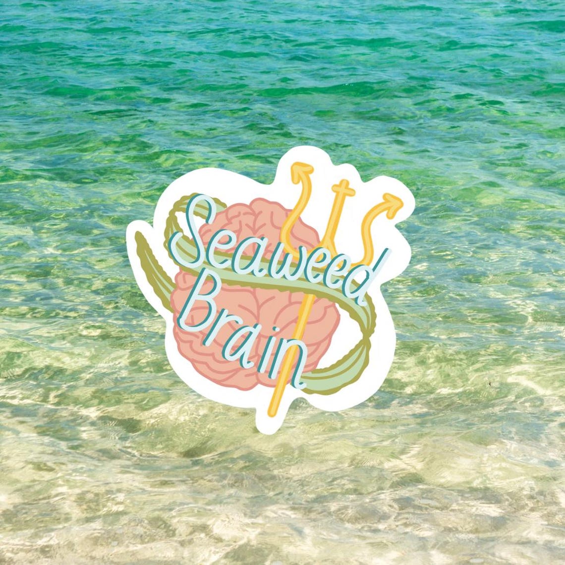 Seaweed Brain Sticker - Etsy