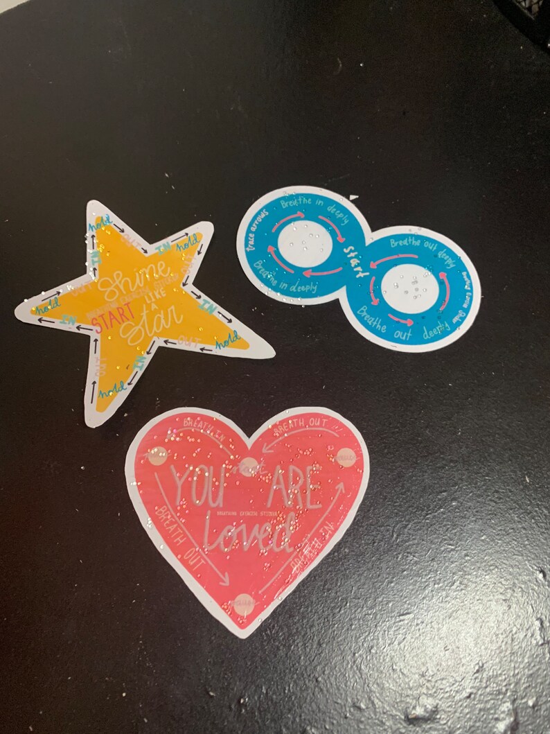 Sensory Relief Breathing Exercise Textured Stickers - Etsy