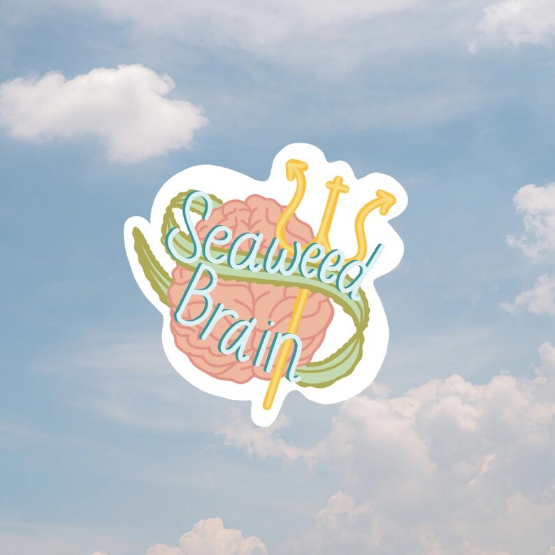 Seaweed Brain Sticker - Etsy