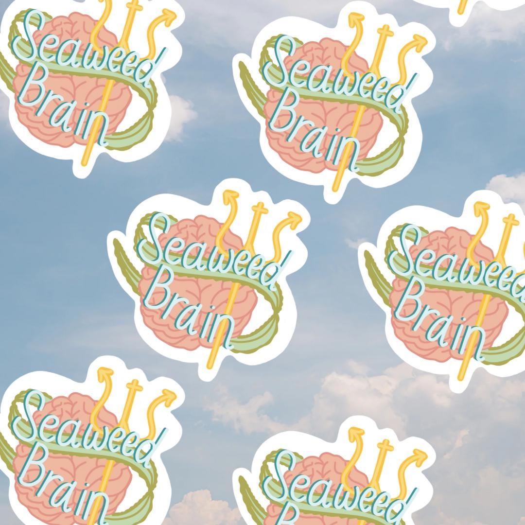 Seaweed Brain Sticker - Etsy