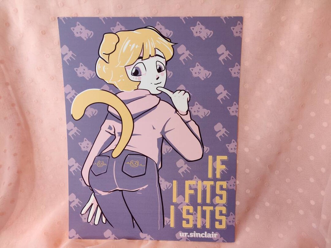 If I Fits, I Sits 8.5x11 Catboy Art Print - Etsy