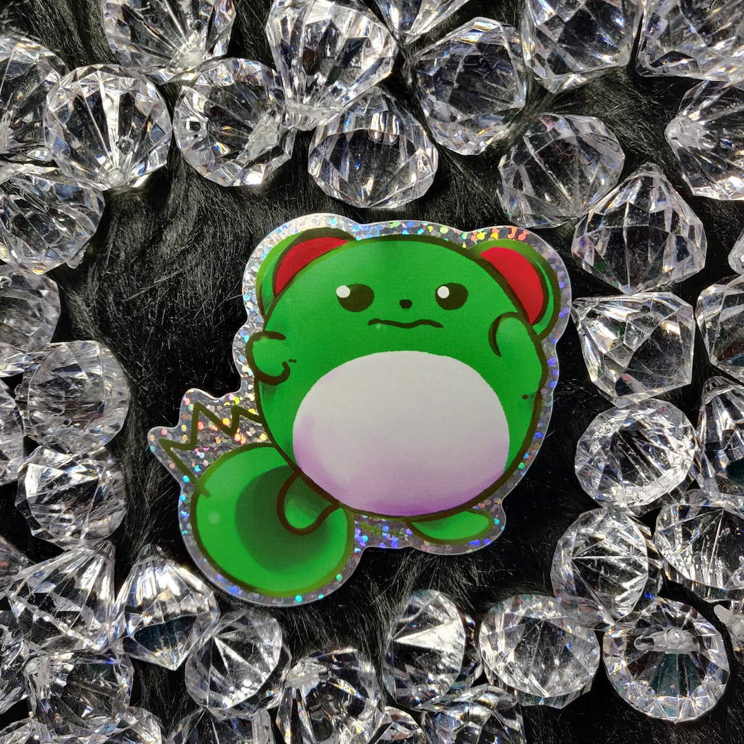 3 Inch Shiny Marill Dot Sequin Holographic Vinyl Sticker - Etsy