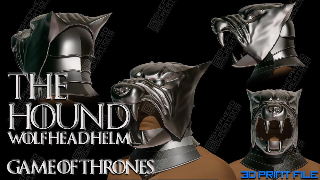 The Hound Helm Game of Thrones Wearable 3D Print File .STL - Etsy