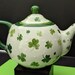 Shamrock Teapot-handpainted Ceramic - Etsy