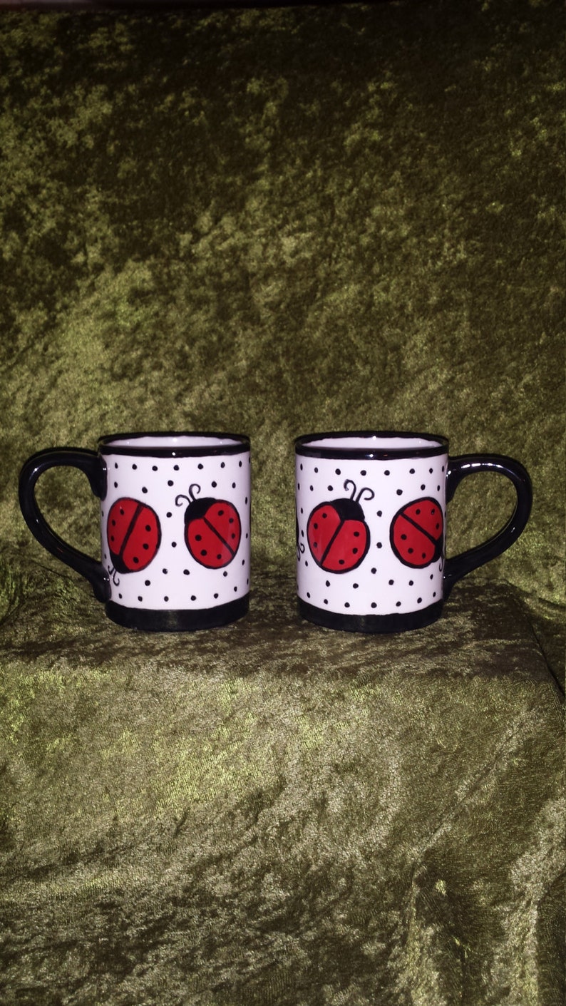 Ladybug Teapot Hand Painted Ceramic - Also Look for Ladybug Mugs - Etsy