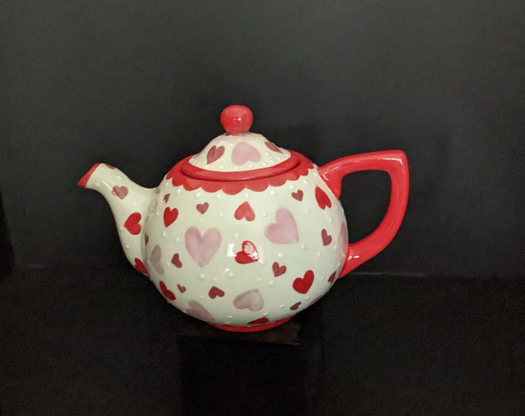 Valentine Teapot-handpainted Ceramic - Etsy