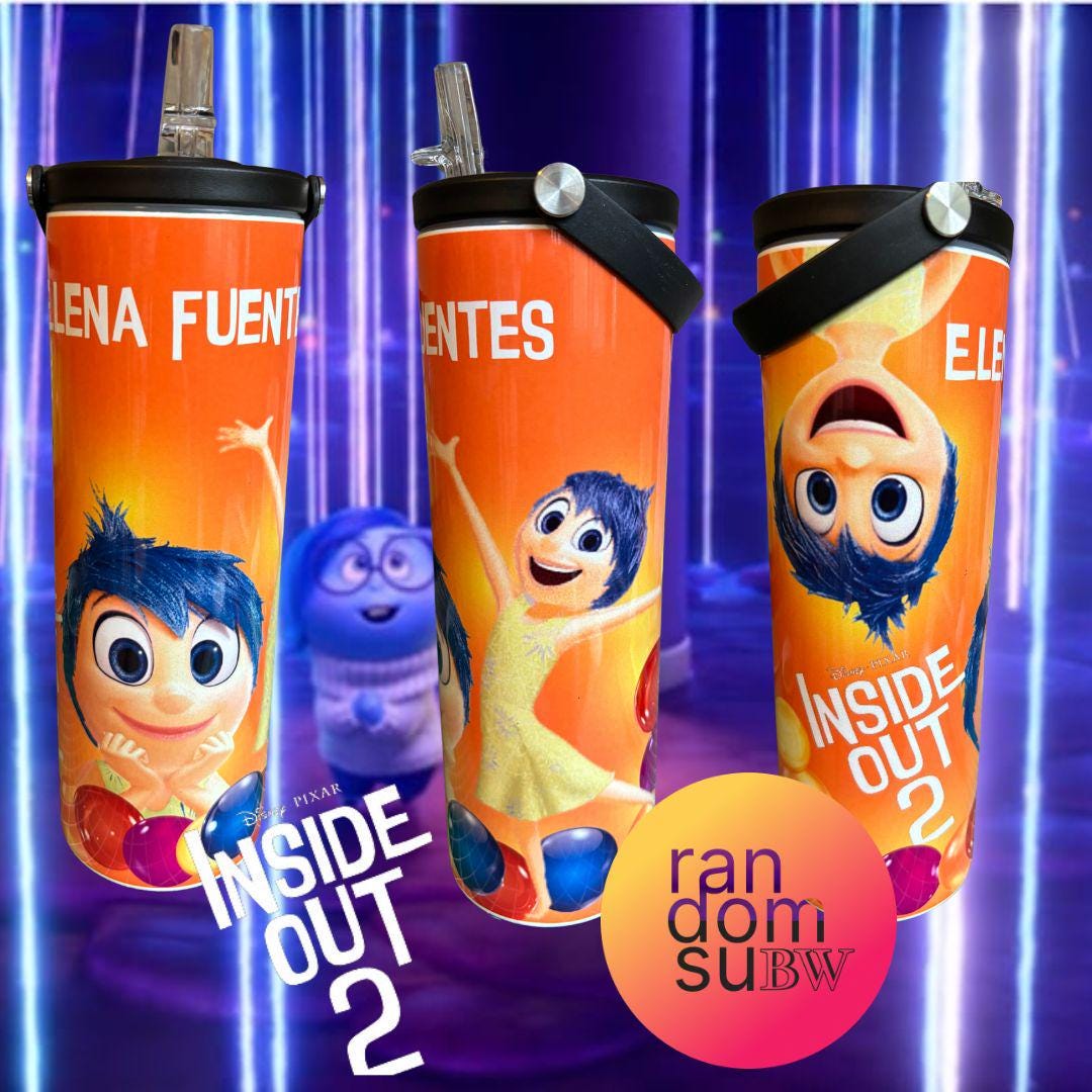Inside Out 2, Inside Out 2, Joy, Tumbler Wrap, Skinny Tumbler Wrap 20 ...