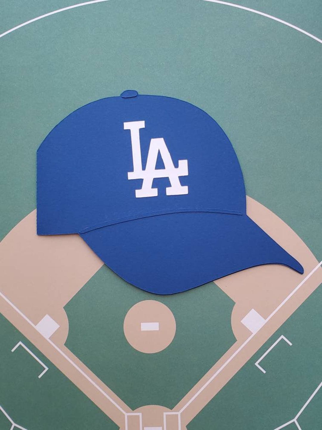 Dodger Baseball Cap Card - Etsy