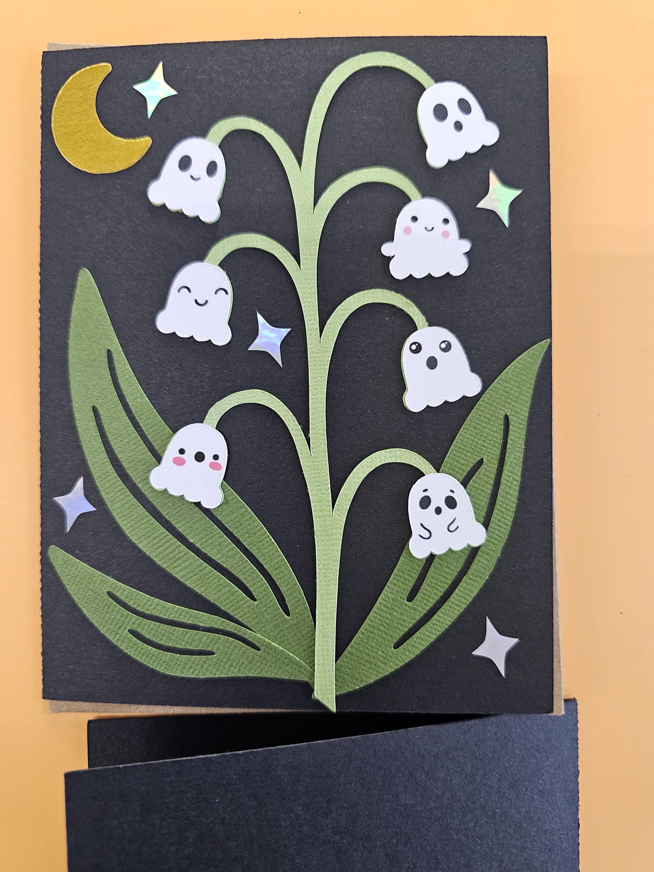 Ghost Lily of the Valley Card - Etsy