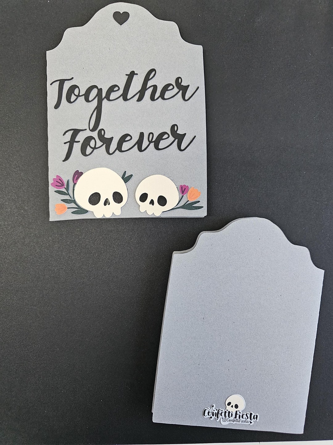 Tombstone Halloween Card - Etsy