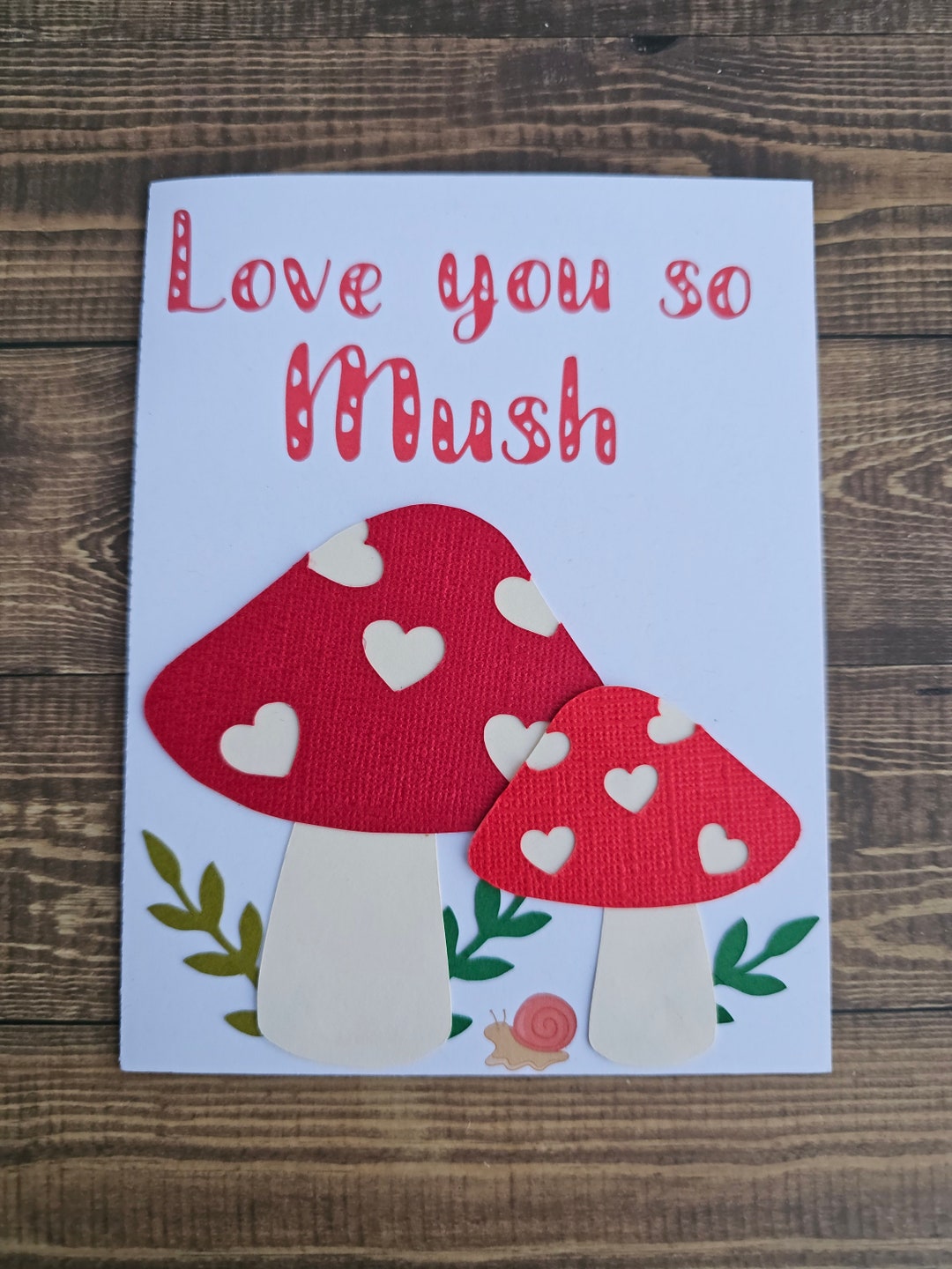 Love You so Mush-mushroom Card - Etsy