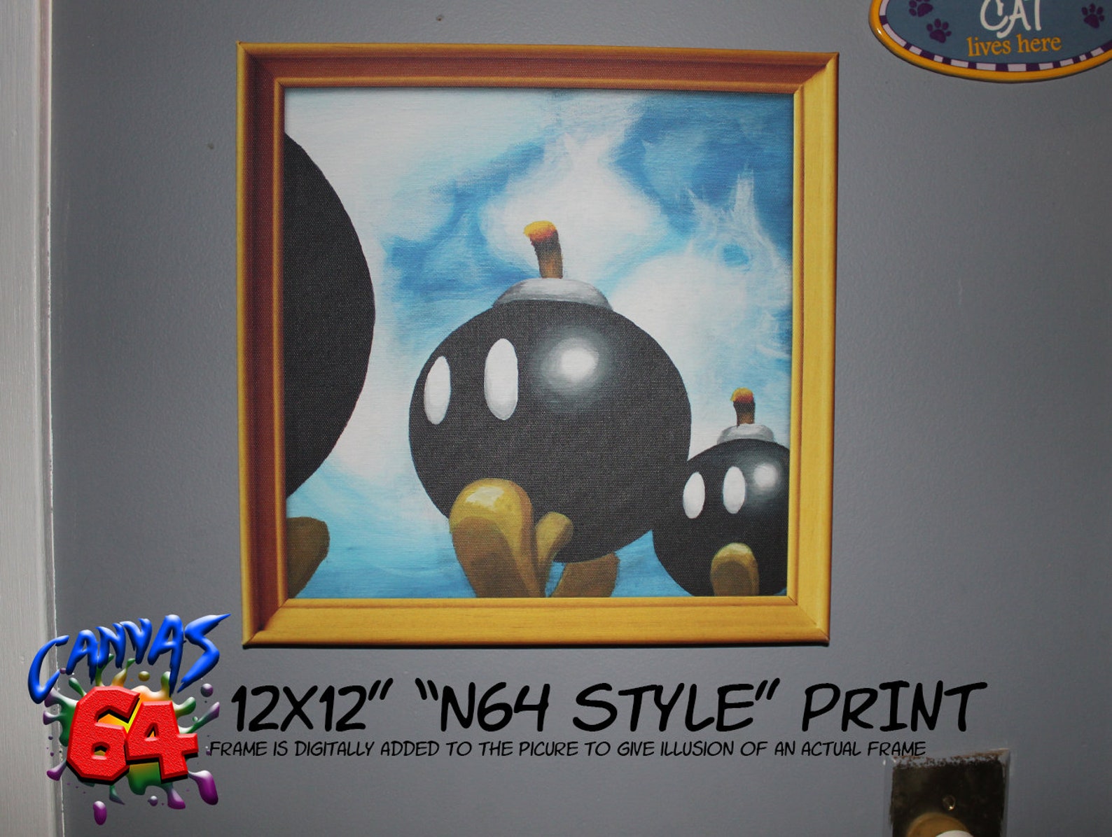 Bob-omb Battlefield CANVAS PRINT (super Mario 64) Painting From ...
